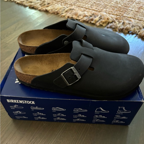 Birkenstock | Shoes | Mens Birkenstock Boston Bs Black Clog | Poshmark